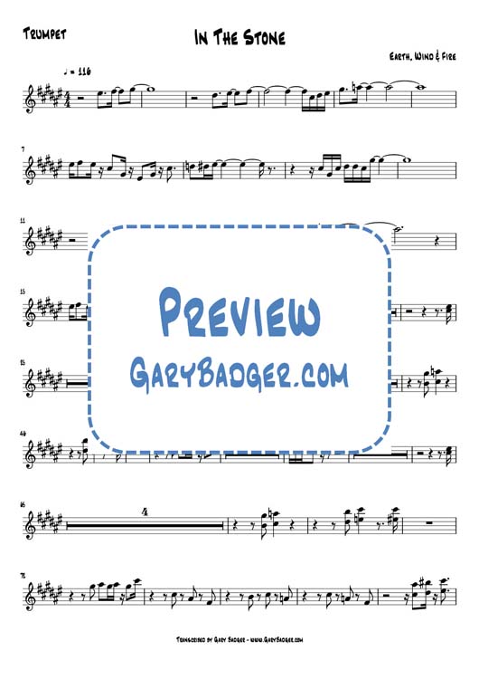Earth, Wind & Fire – In the Stone | Gary Badger's Trumpet Transcriptions