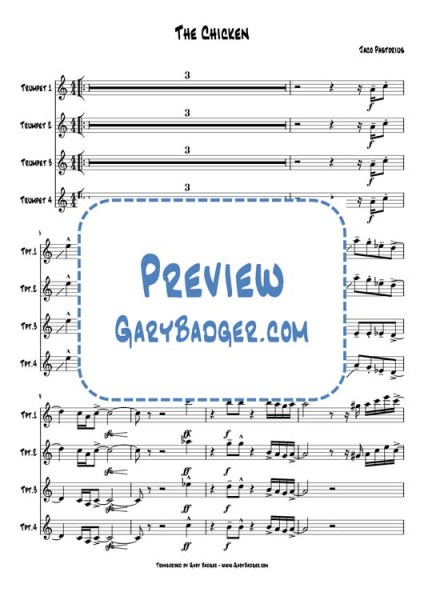 Jaco Pastorius – The Chicken | Gary Badger's Trumpet Transcriptions