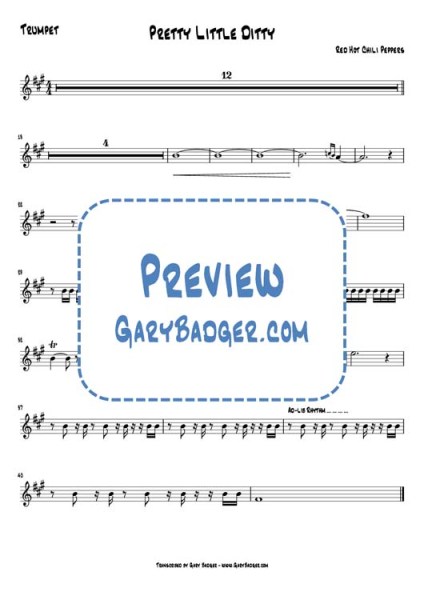 Red Hot Chili Peppers – Pretty Little Ditty | Gary Badger's Trumpet ...