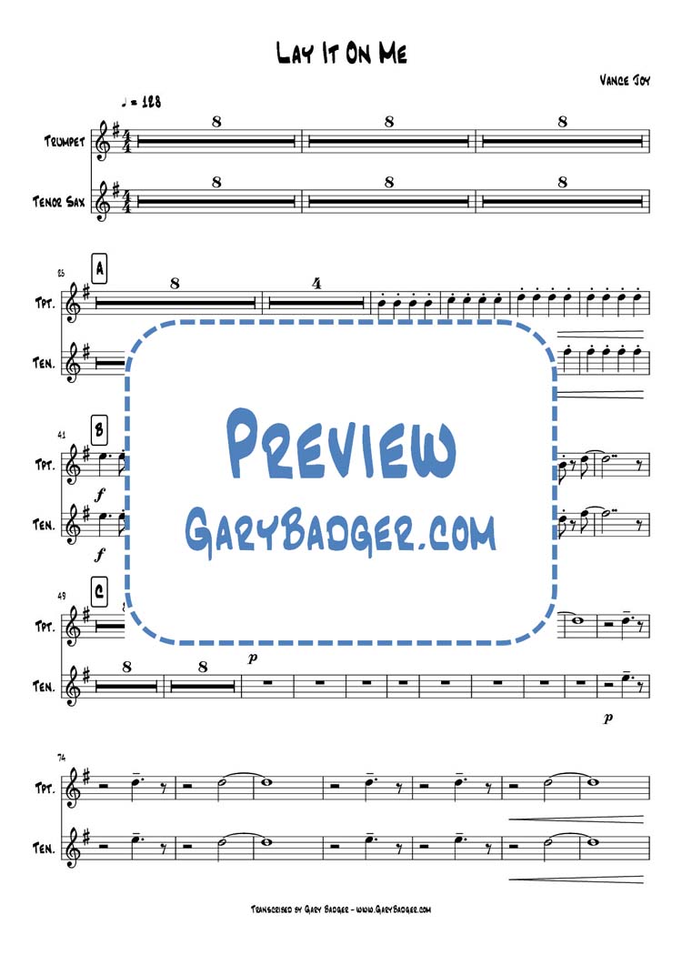 Vance Joy – Lay It On Me | Gary Badger's Trumpet Transcriptions